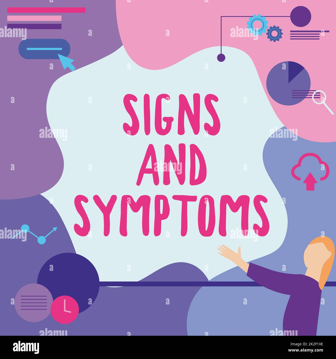 Text sign showing Signs And Symptoms. Concept meaning any subjective ...