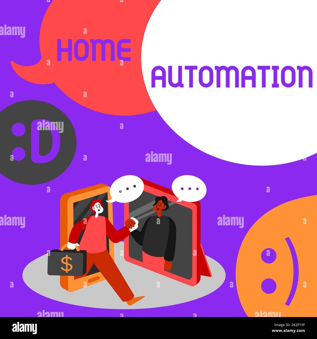 Hand writing sign Home Automation. Word for home solution that enables ...