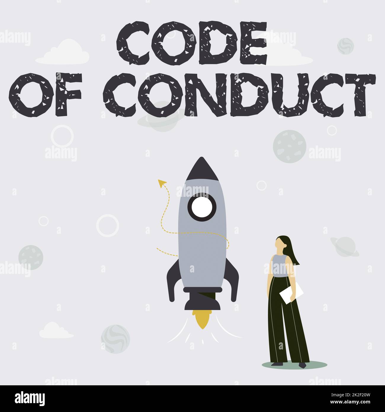 Text sign showing Code Of Conduct. Business approach Ethics rules moral ...