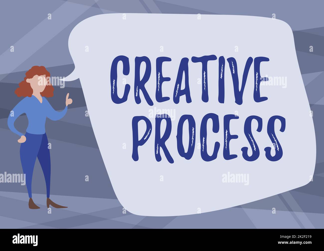 Text sign showing Creative Process. Business concept act of making new ...