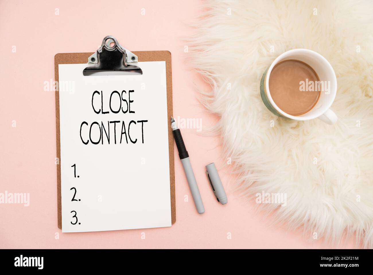 Text showing inspiration Close Contact. Word for having a history of ...