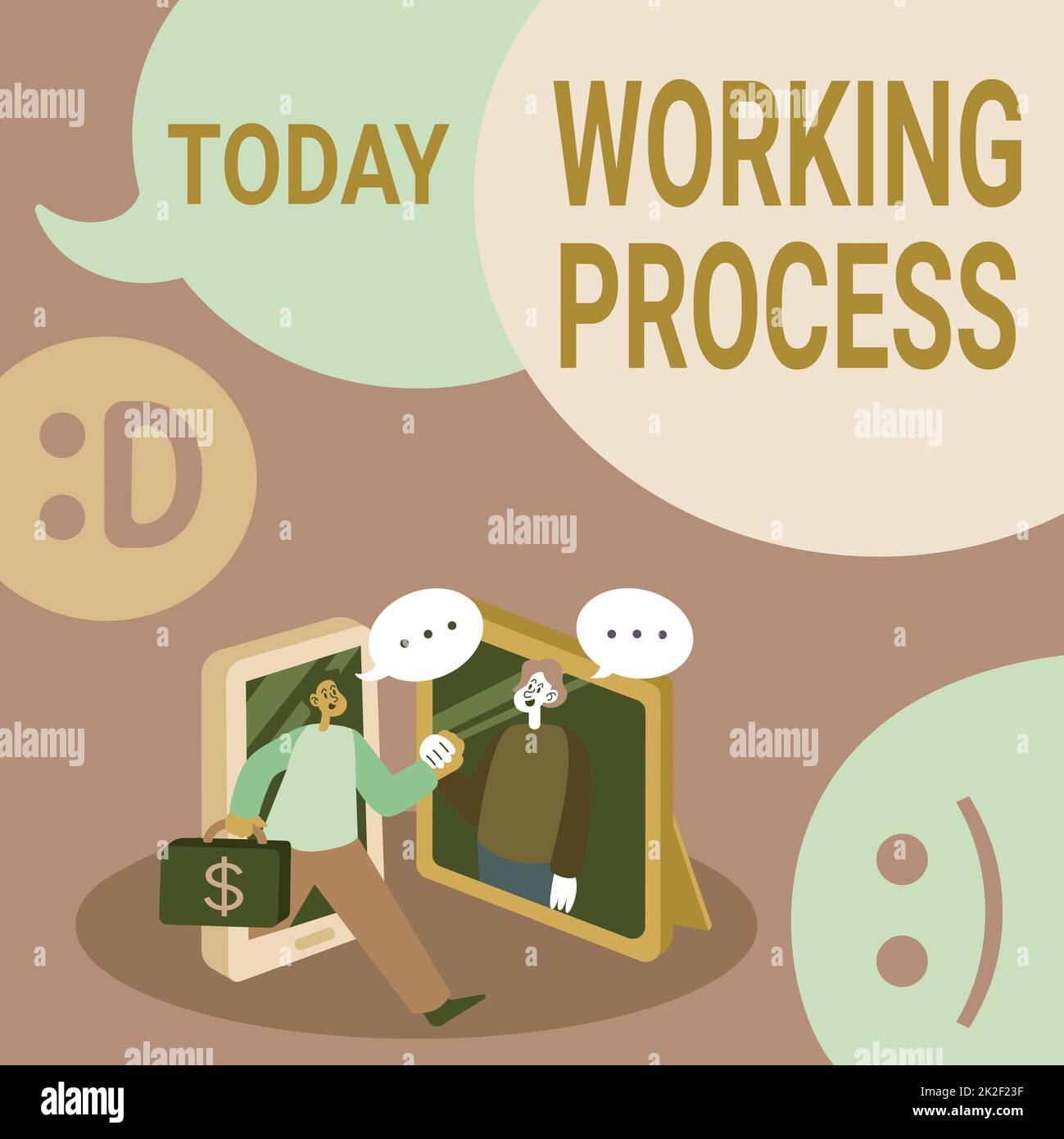 Text sign showing Working Process. Business showcase Working Process ...