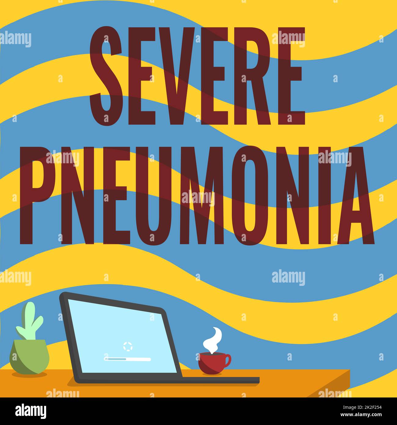 Inspiration showing sign Severe Pneumonia. Concept meaning acute ...