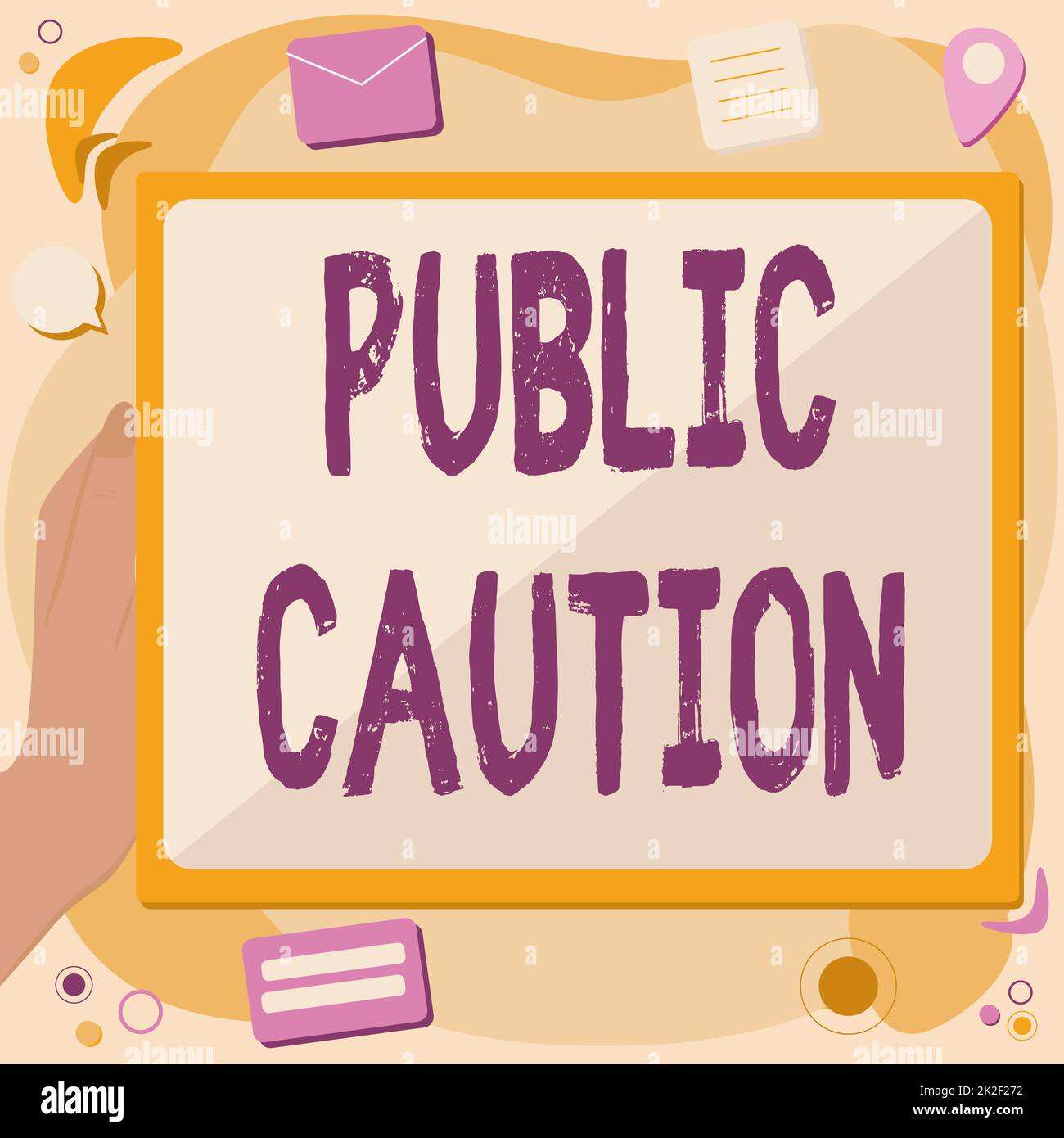 Text sign showing Public Caution. Conceptual photo formal warning given ...