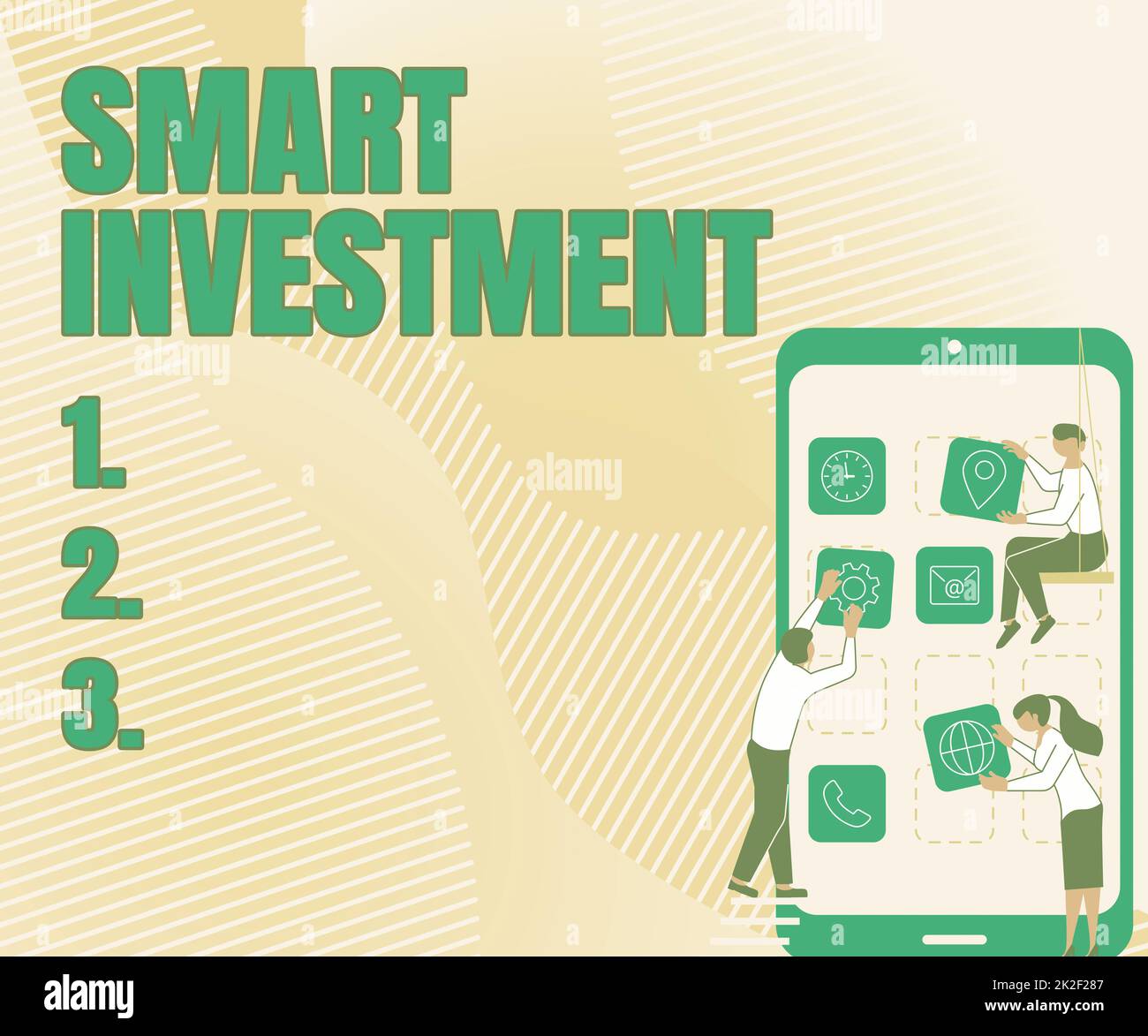 Hand writing sign Smart Investment. Business overview Allocating funds ...