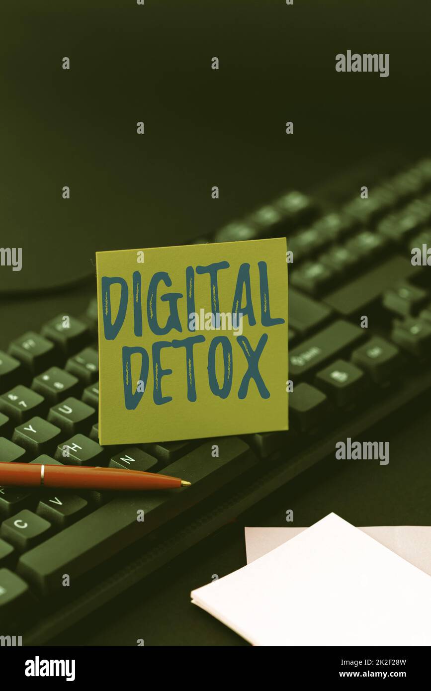Conceptual display Digital Detox. Conceptual photo Prohibiting the ...