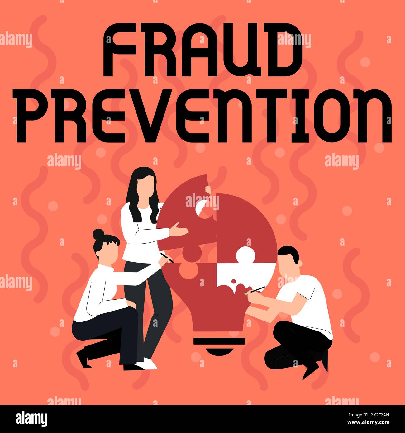 Text caption presenting Fraud Prevention. Concept meaning stop from ...