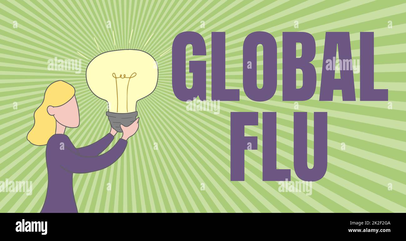 Inspiration showing sign Global Flu. Word for Common communicable ...