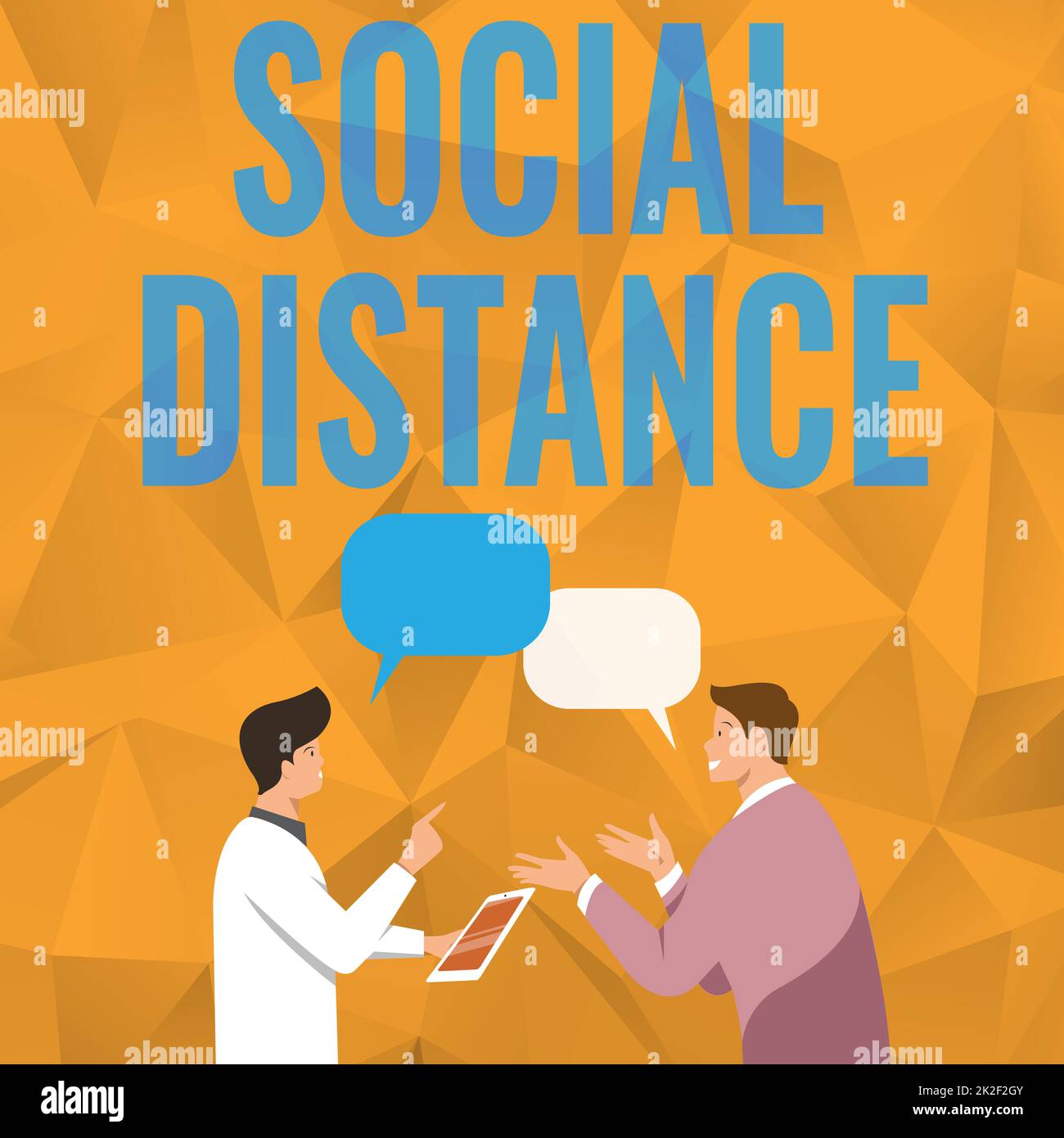 Conceptual caption Social Distance. Business approach maintaining a ...