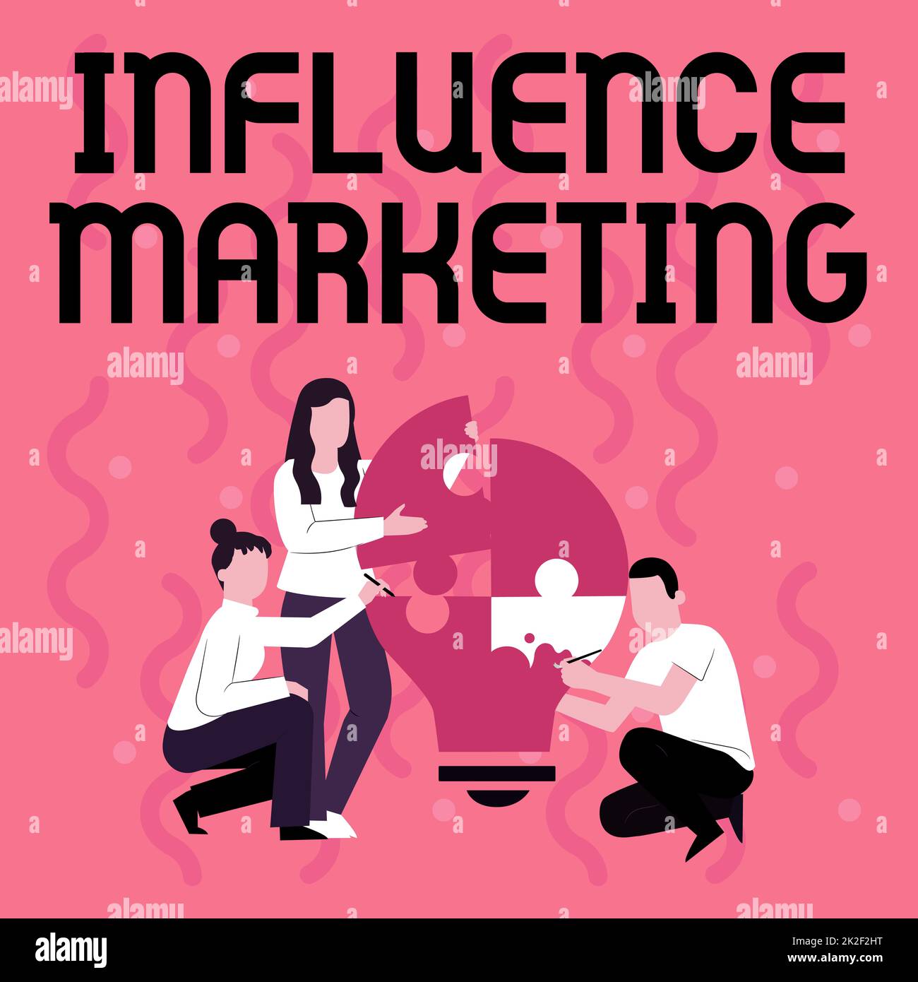 Text showing inspiration Influence Marketing. Word for Using key ...