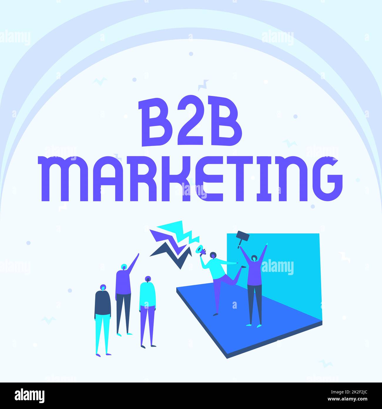 Text showing inspiration B2B Marketing. Concept meaning Business to ...