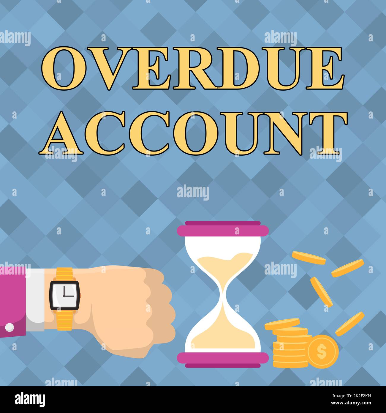 Conceptual display Overdue Account. Internet Concept loans and other ...