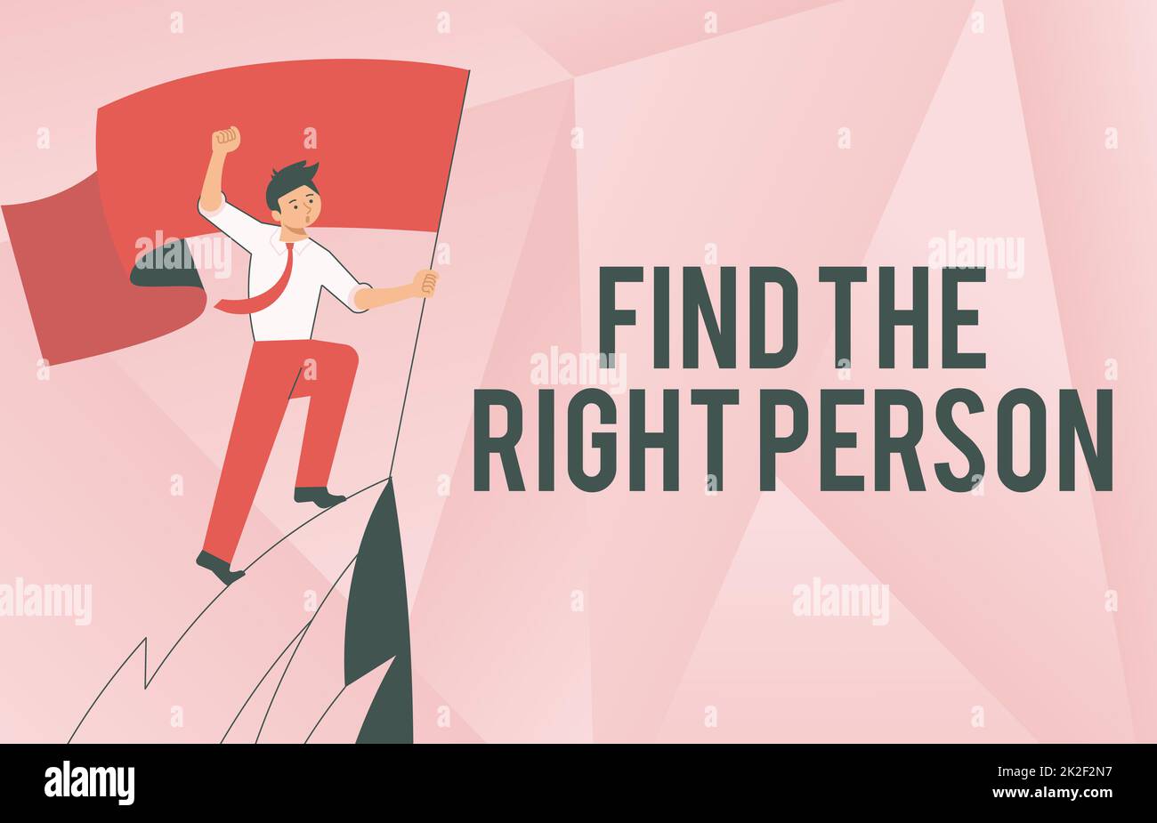Conceptual caption Find The Right person. Business approach choosing ...