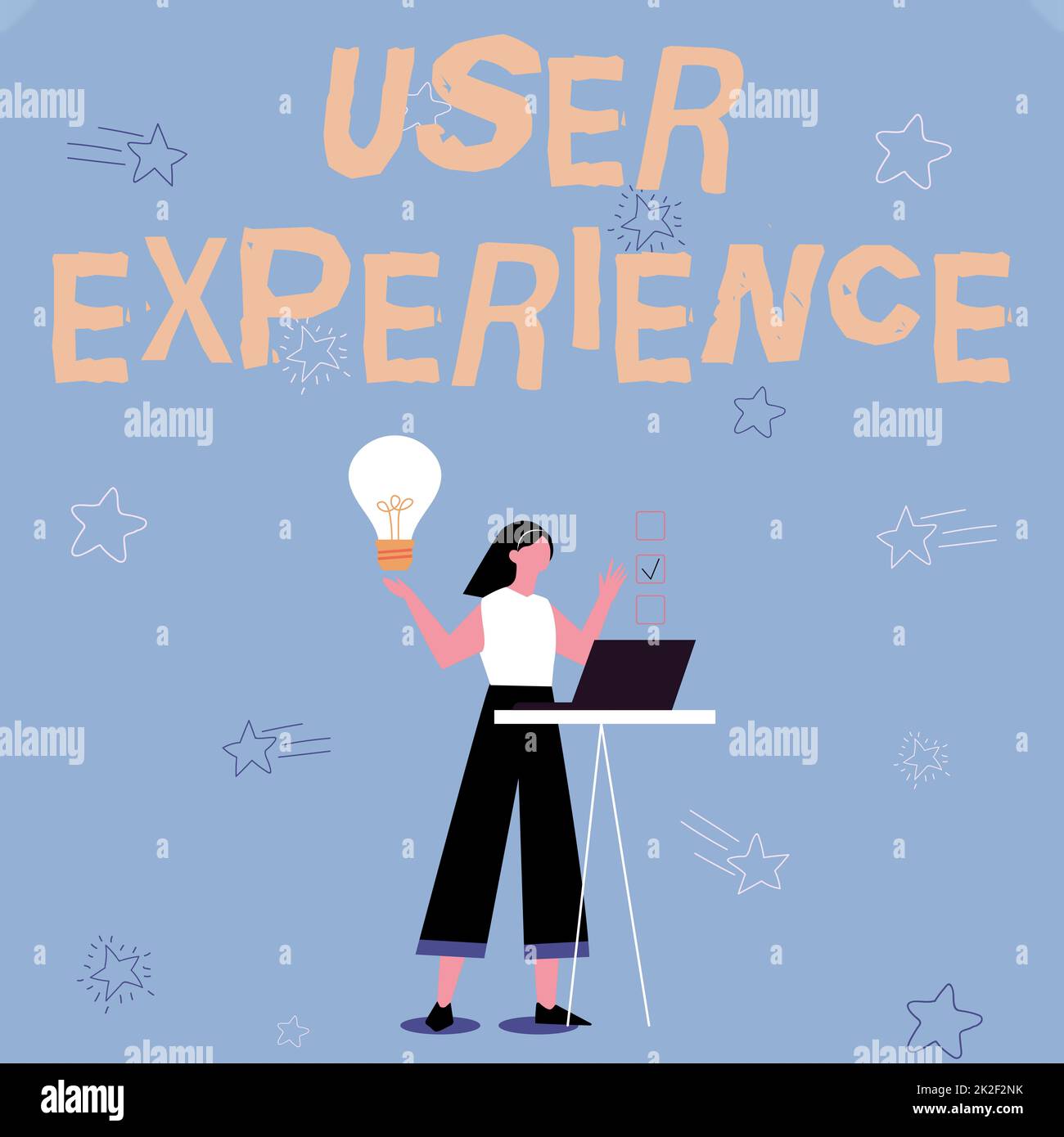 Text sign showing User Experience. Business concept using website ...