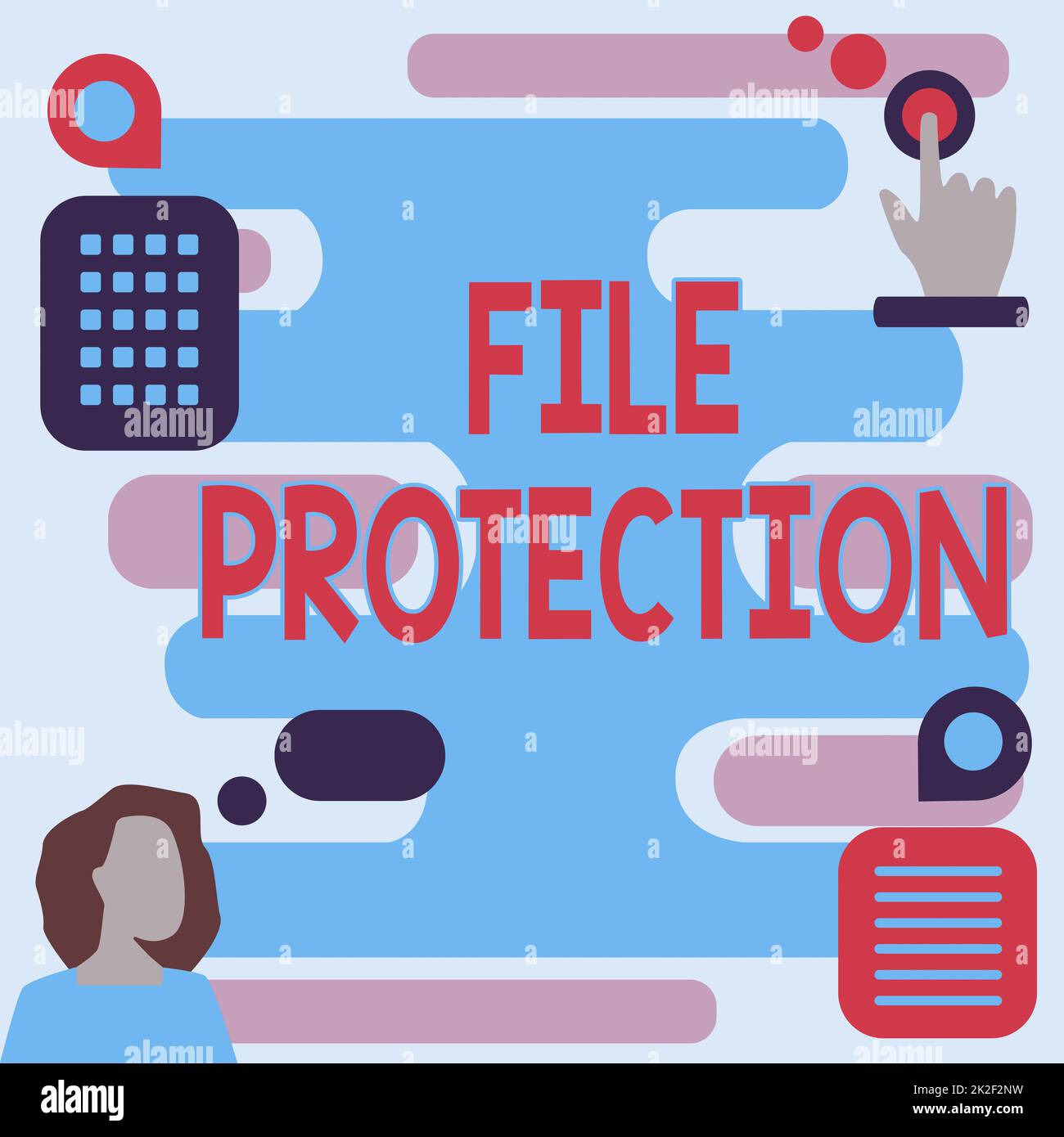 Hand writing sign File Protection. Concept meaning Preventing ...