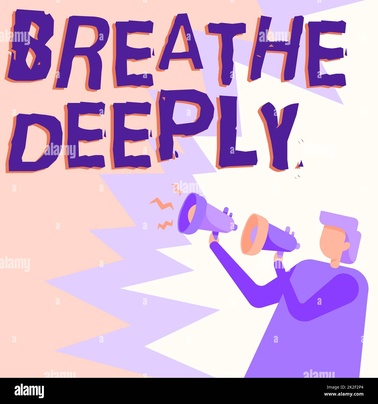 Inspiration showing sign Breathe Deeply. Business idea to take a large ...