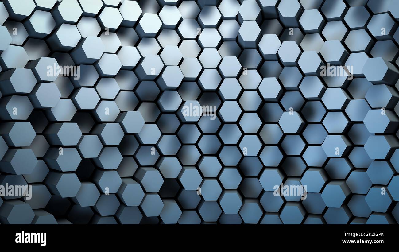 Pattern of blue hexagons Stock Photo - Alamy