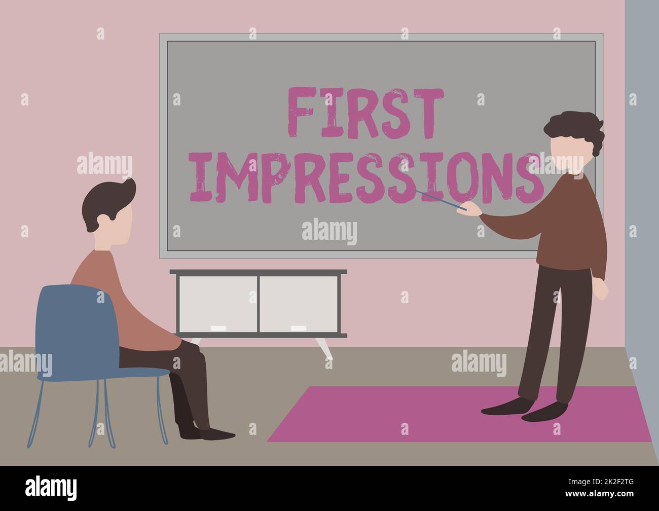 Text showing inspiration First Impressions. Internet Concept What a ...