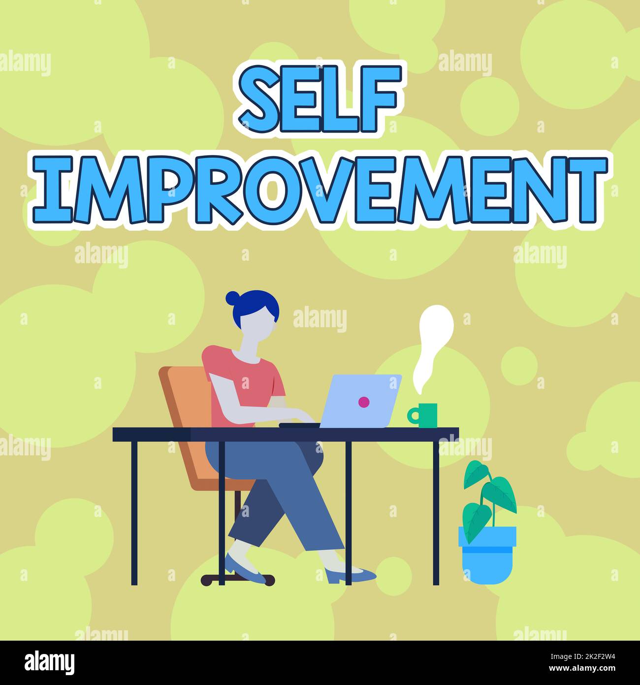 Text showing inspiration Self Improvement. Conceptual photo process of ...
