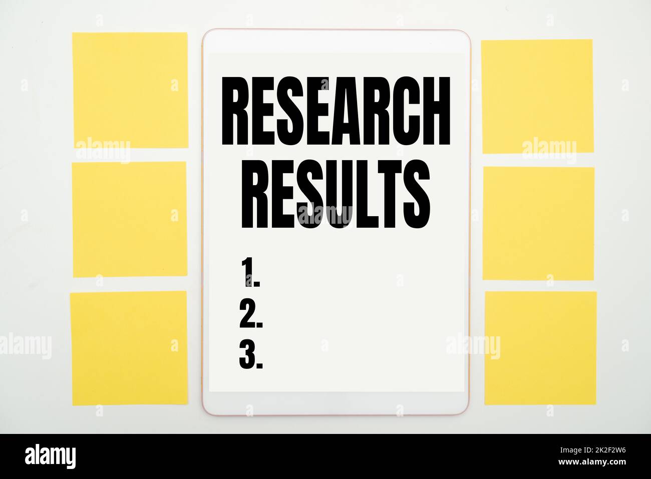 Conceptual display Research Results. Word Written on findings of the ...