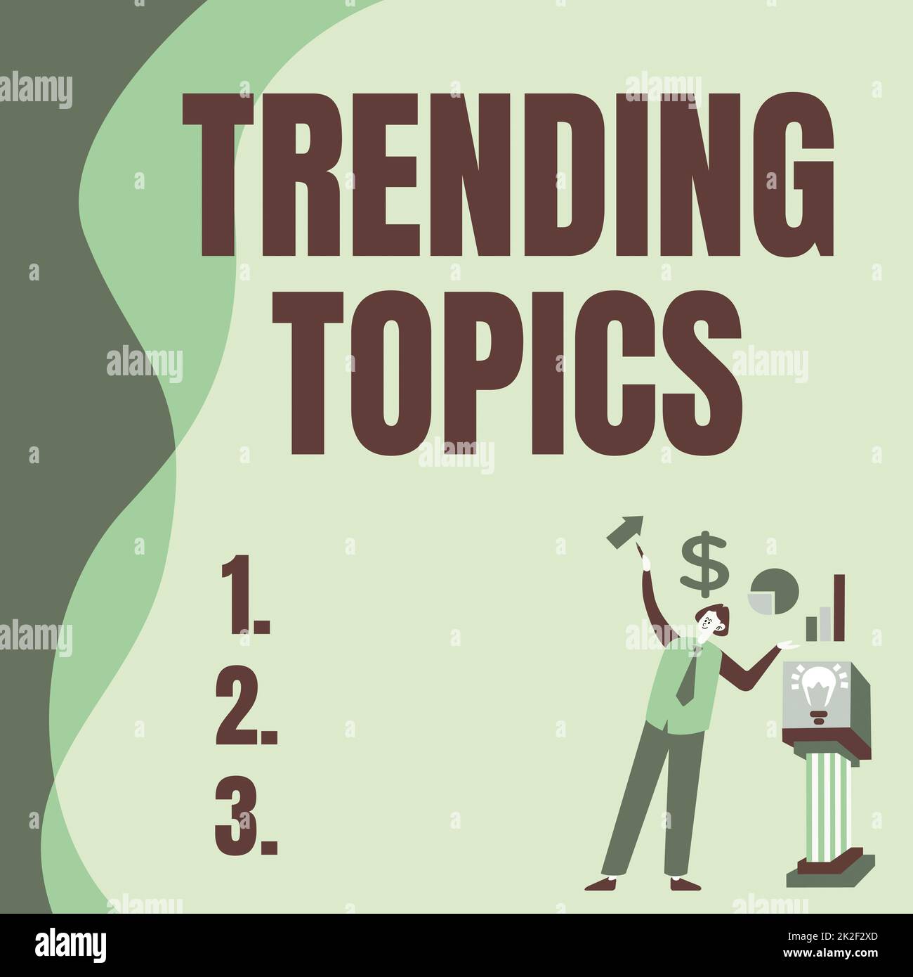 Inspiration showing sign Trending Topics. Business showcase subject ...