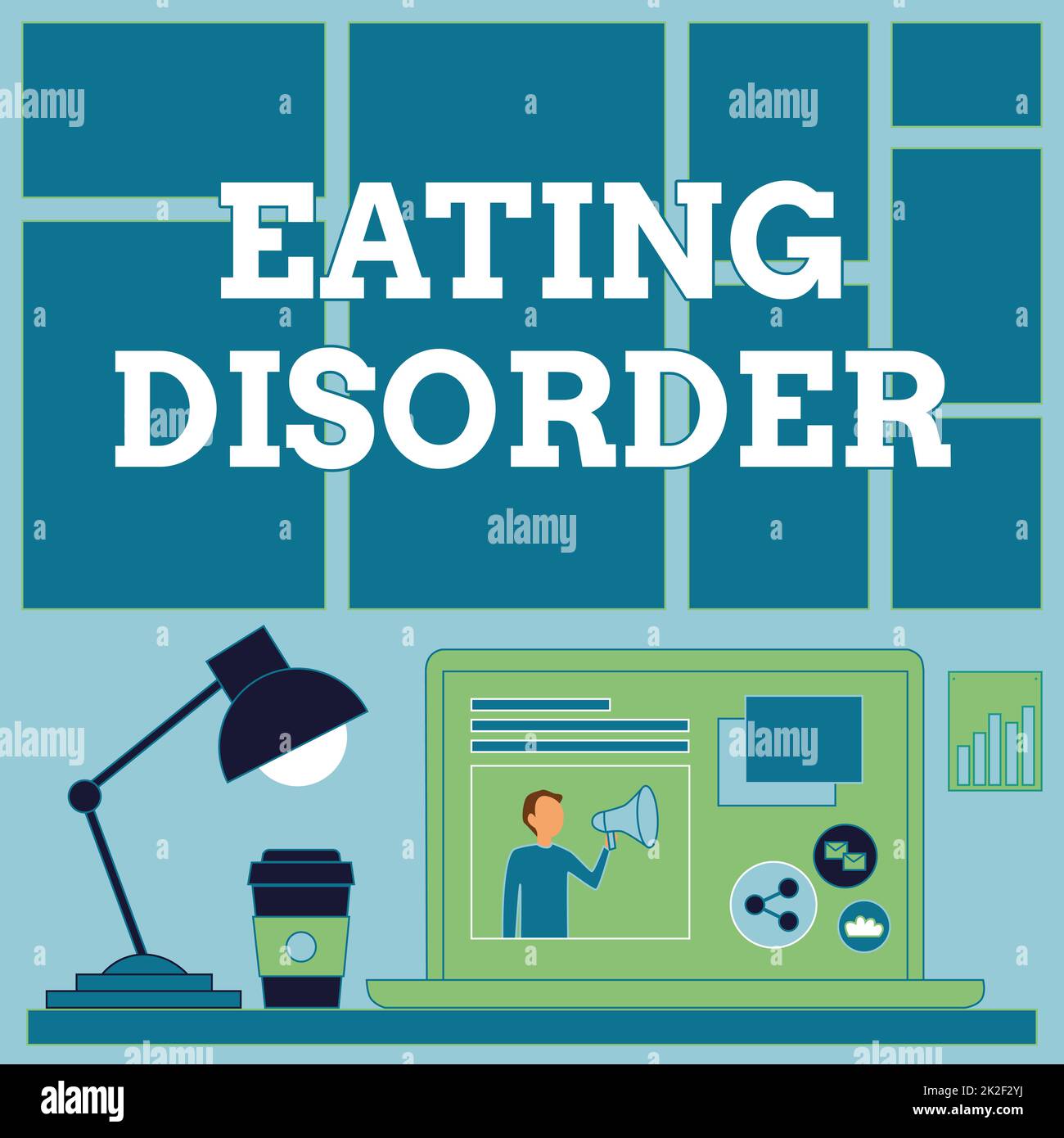 Hand writing sign Eating Disorder. Business approach characterized by ...