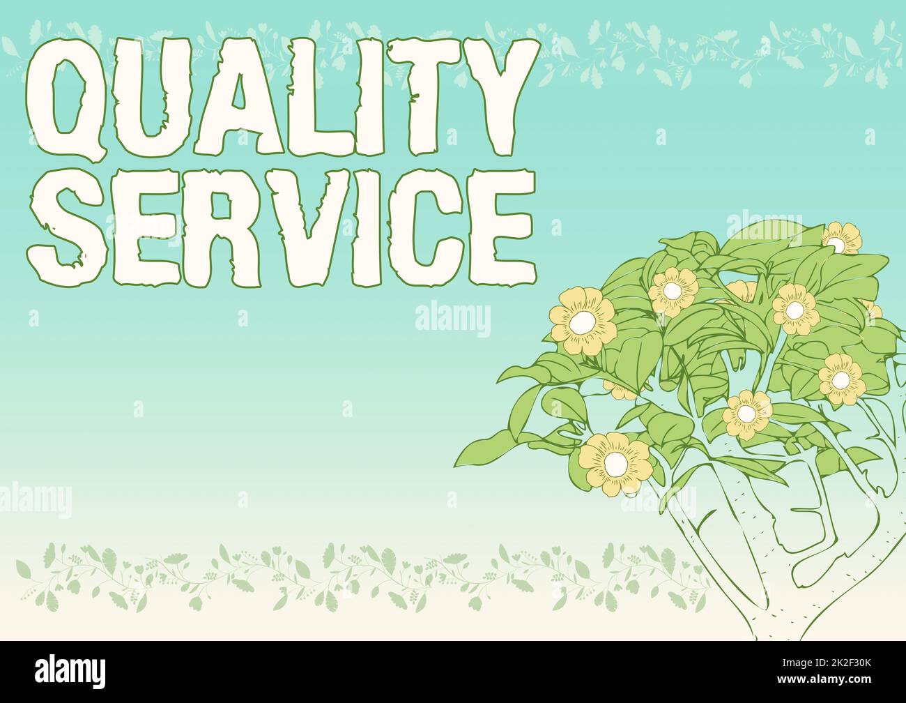 Conceptual caption Quality Service. Conceptual photo how well delivered ...