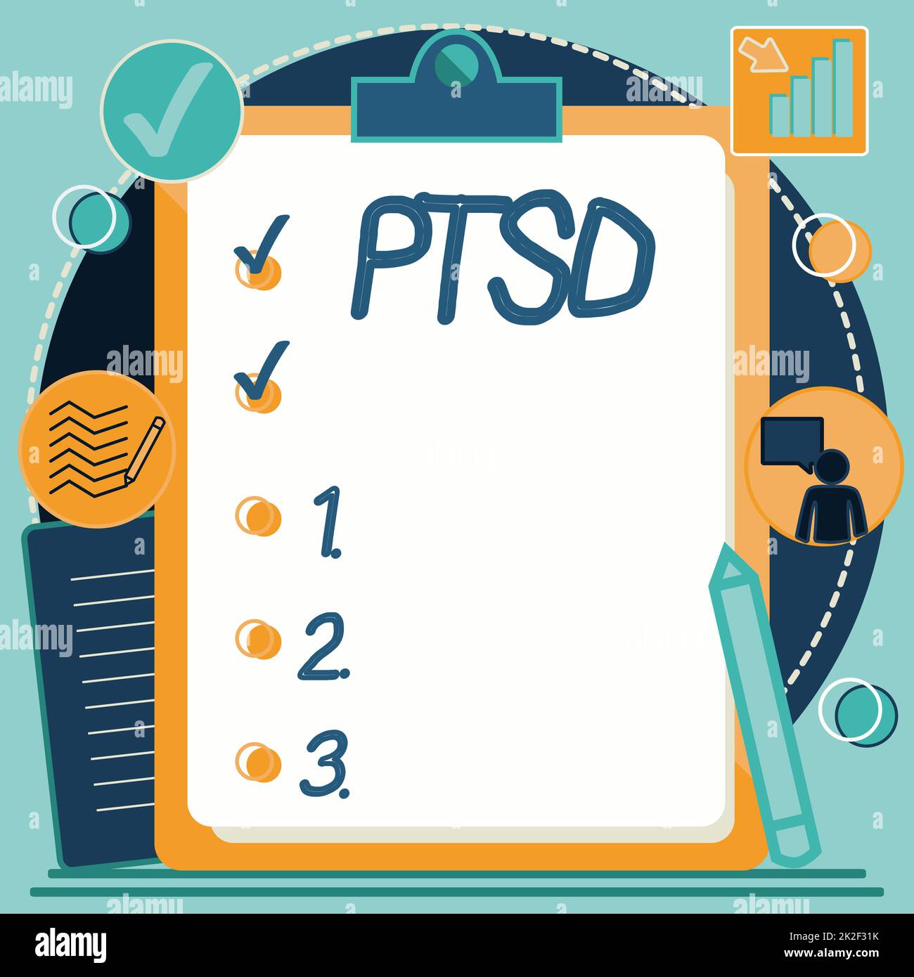 Text sign showing Ptsd. Word Written on Post Traumatic Stress Disorder ...