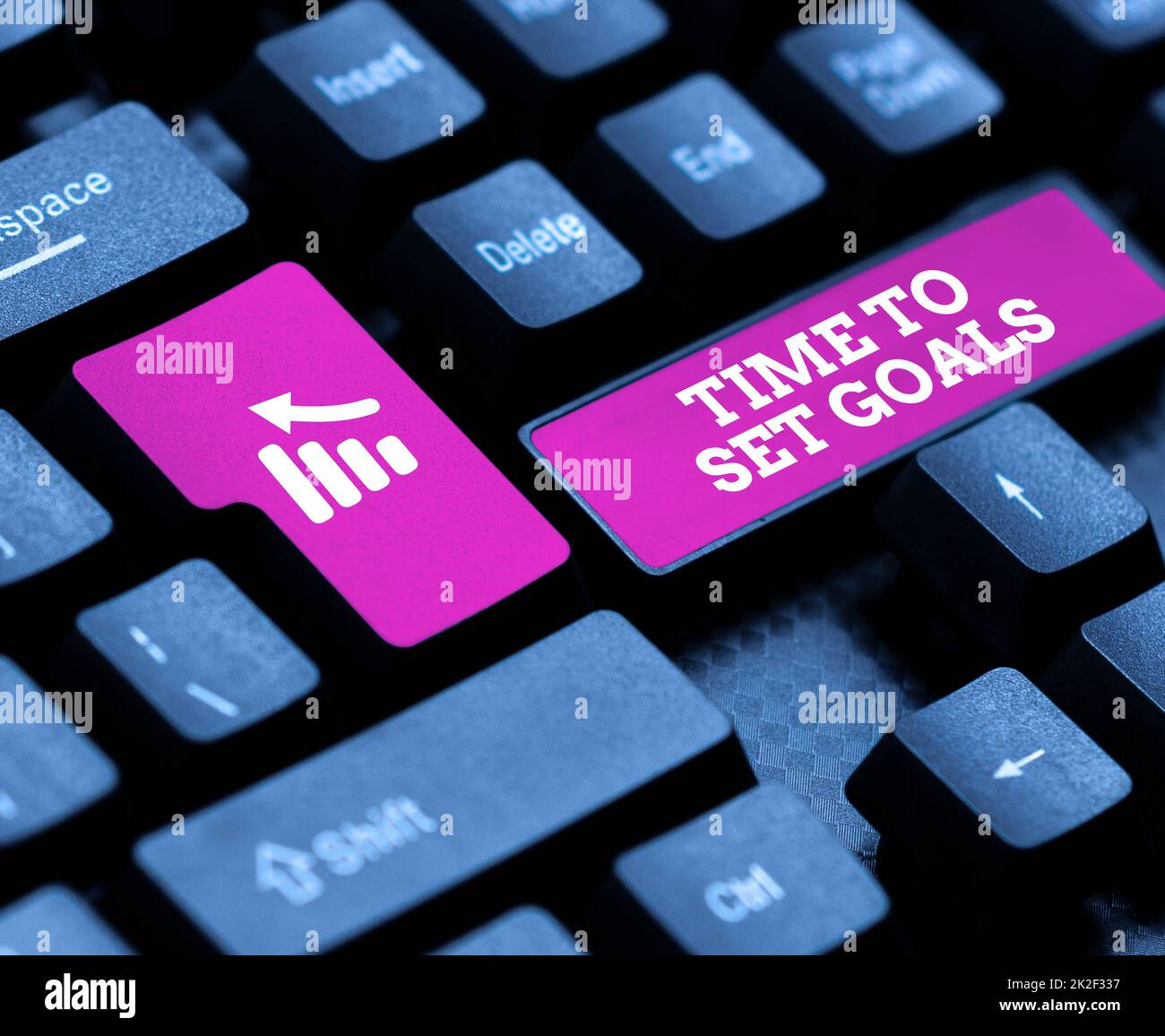 Text showing inspiration Time To Set Goals. Word for Desired Objective ...