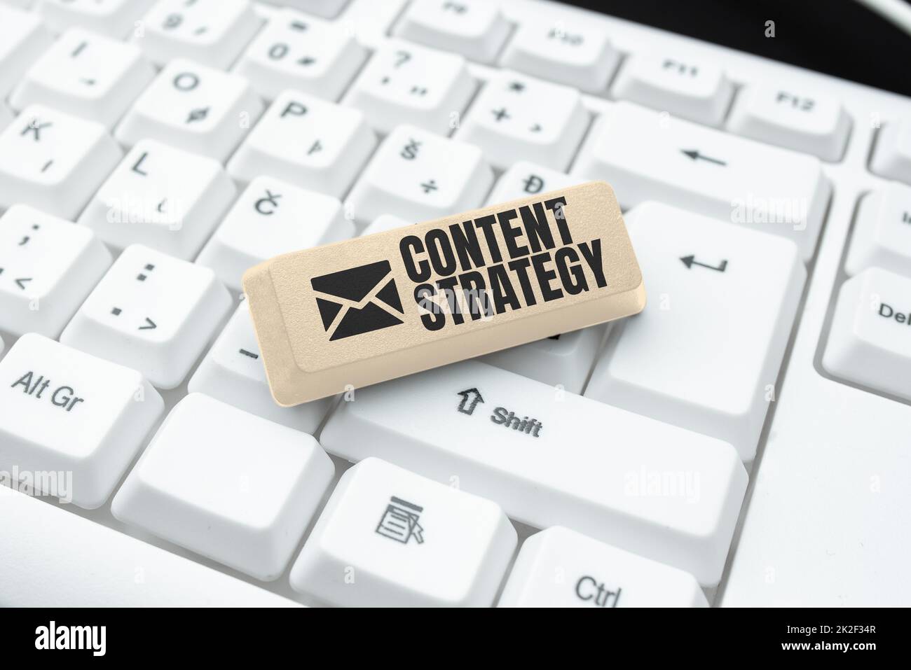 Hand writing sign Content Strategy. Internet Concept important ...