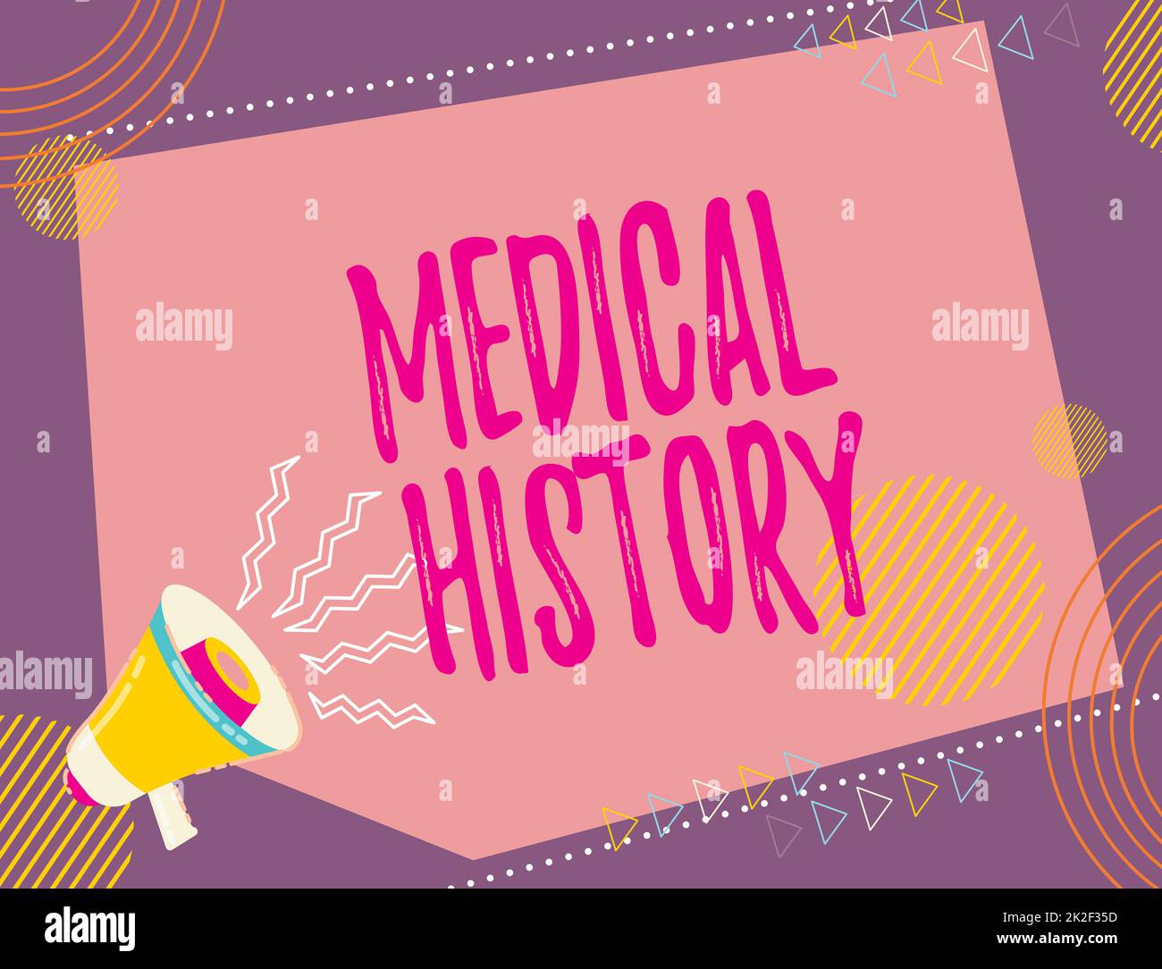 Text sign showing Medical History. Business concept the past background ...