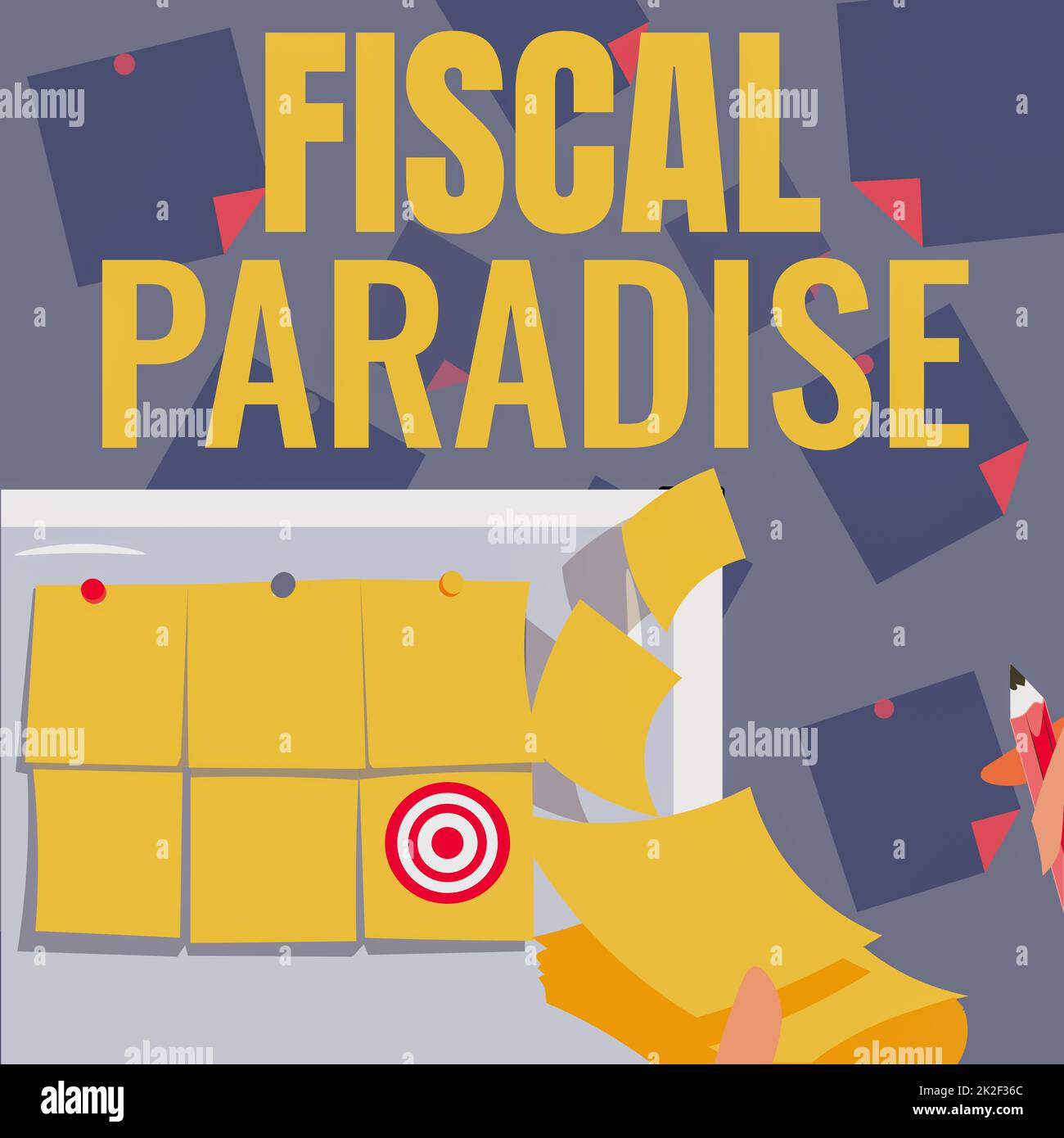 Sign displaying Fiscal Paradise. Word for The waste of public money is ...