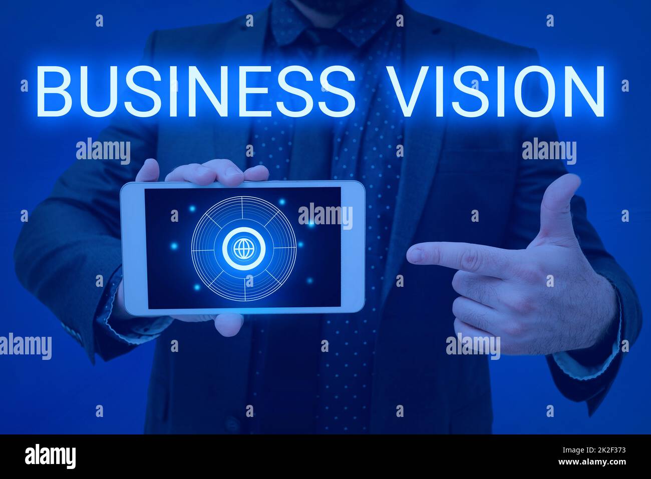Text showing inspiration Business Vision. Concept meaning grow your business in the future based ...