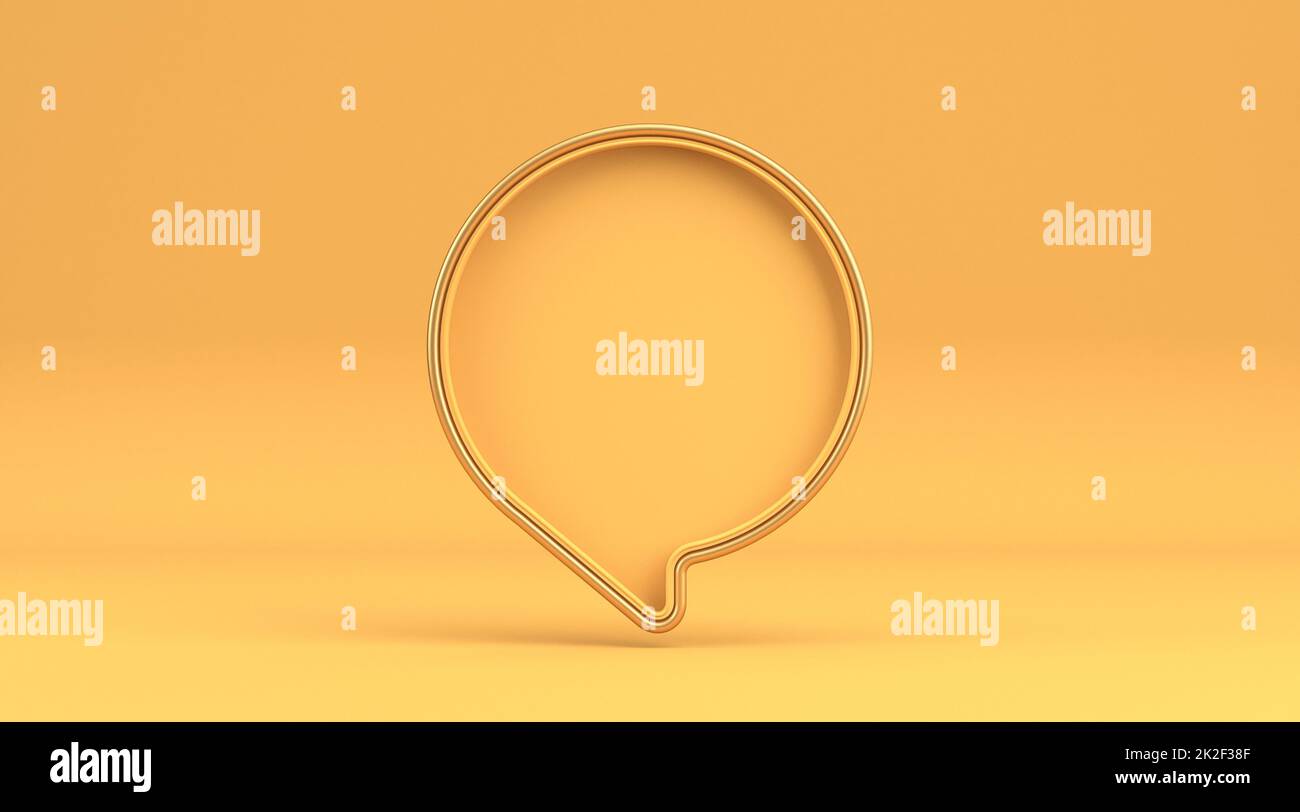 Circle bubble talk sign 3D Stock Photo - Alamy