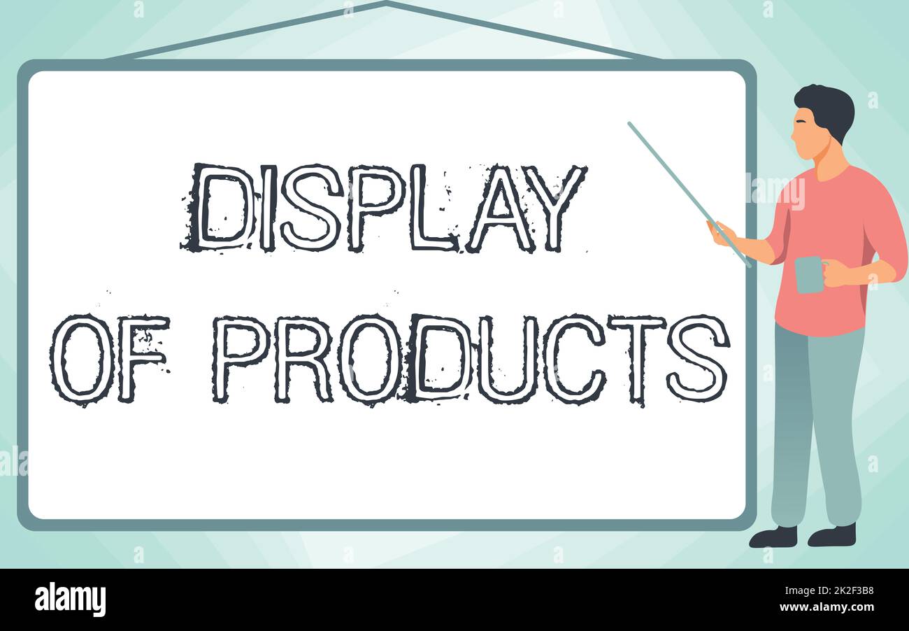 Conceptual caption Display Of Products. Business approach way attract ...