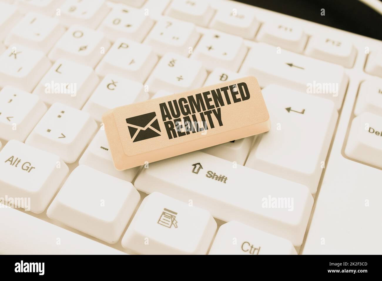 Hand writing sign Augmented Reality. Conceptual photo technology that ...