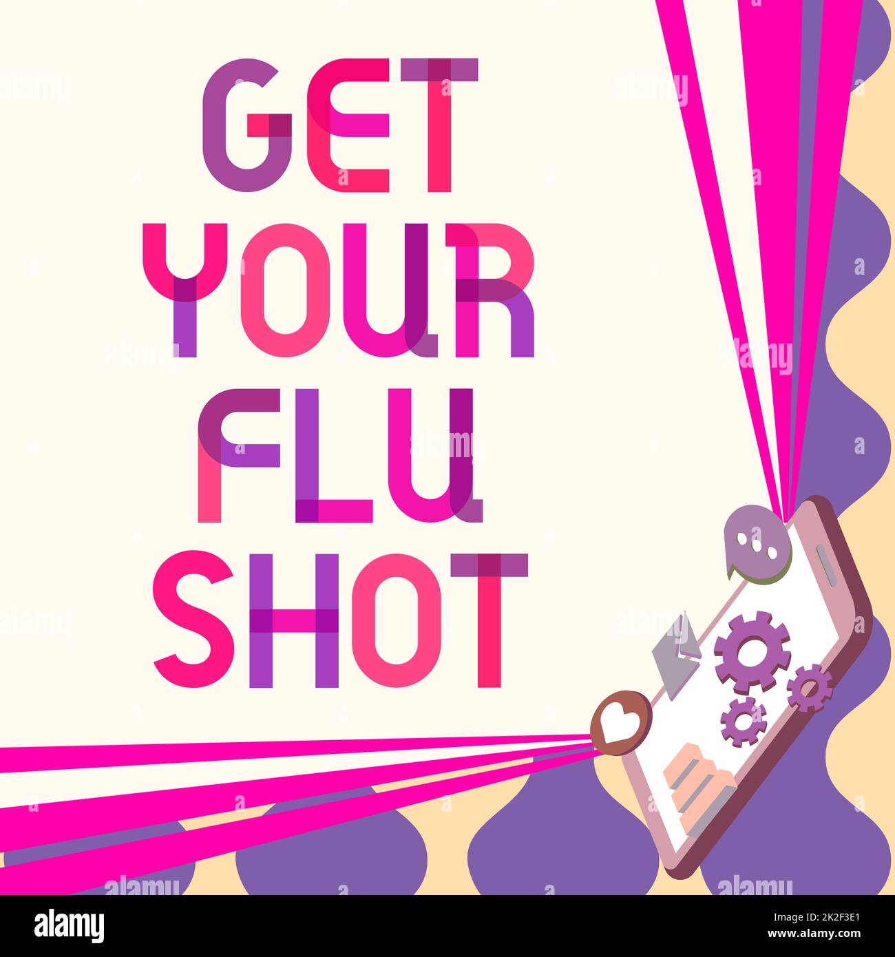 Hand writing sign Get Your Flu Shot. Business concept Acquire the ...