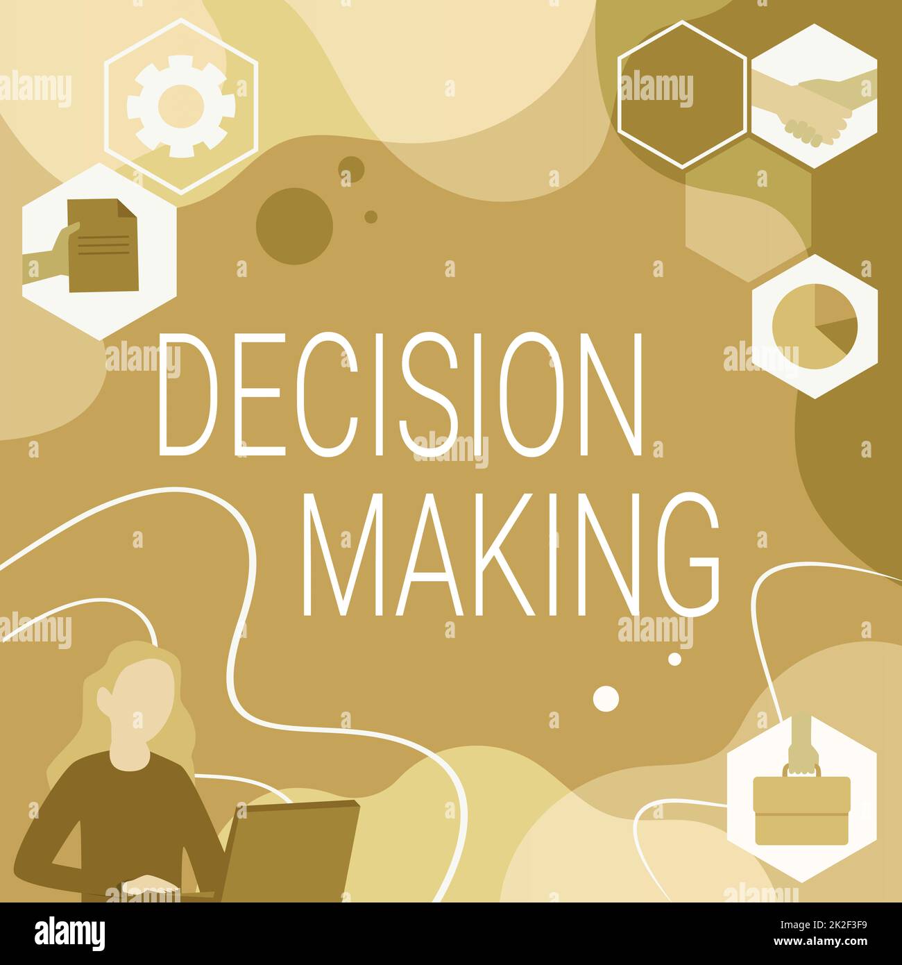 Conceptual display Decision Making. Business concept The act of ...