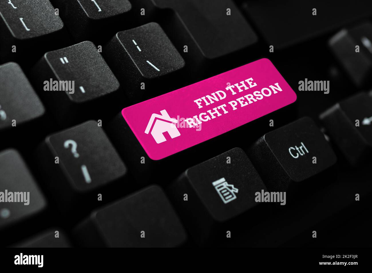 Text caption presenting Find The Right person. Word Written on choosing ...