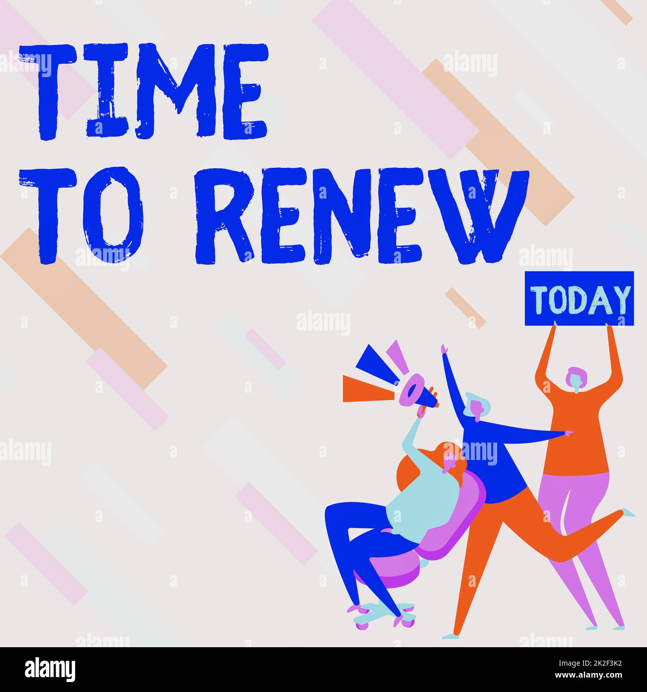 Hand writing sign Time To Renew. Business overview Continue the ...