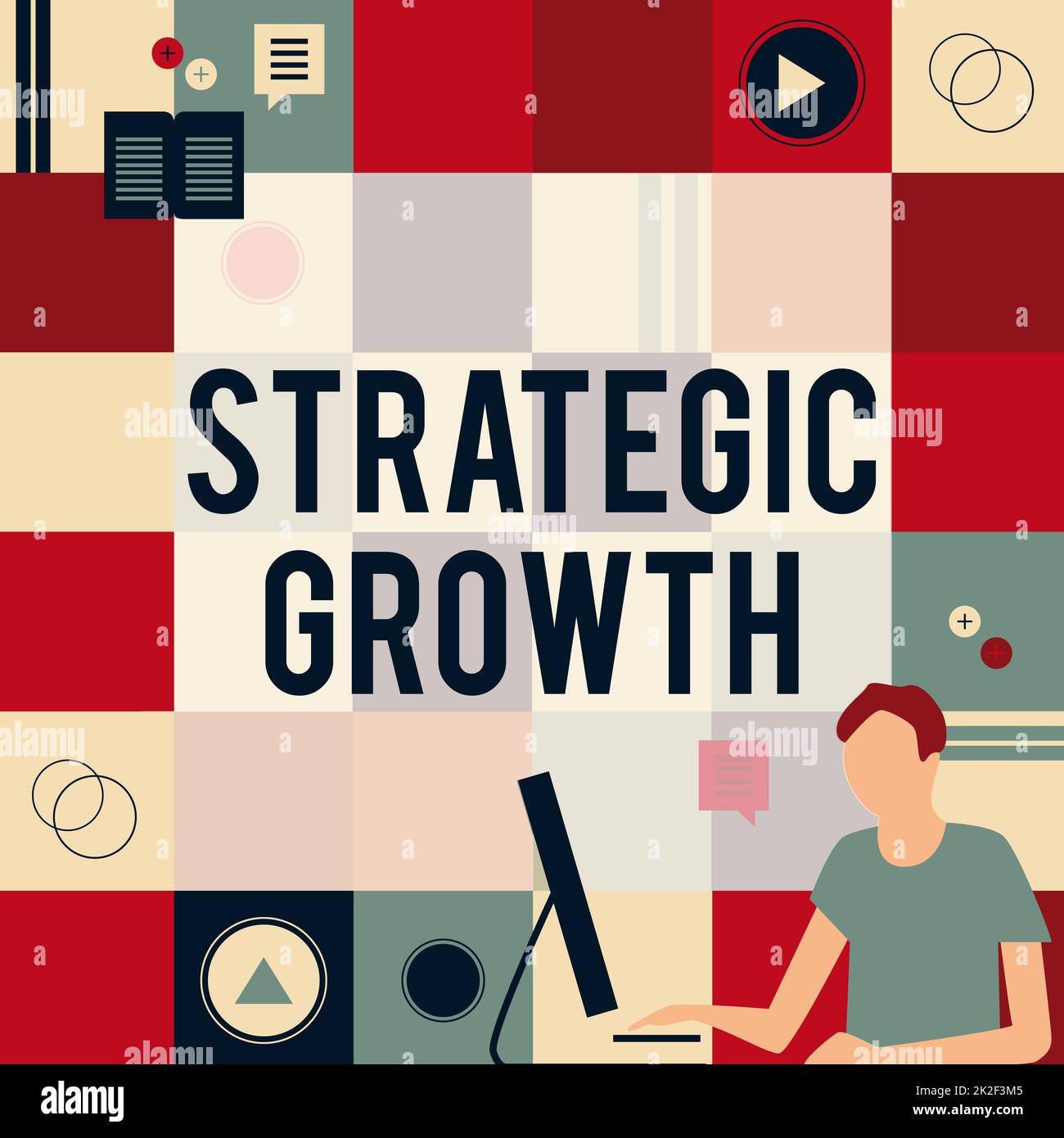 Text showing inspiration Strategic Growth. Business showcase create ...