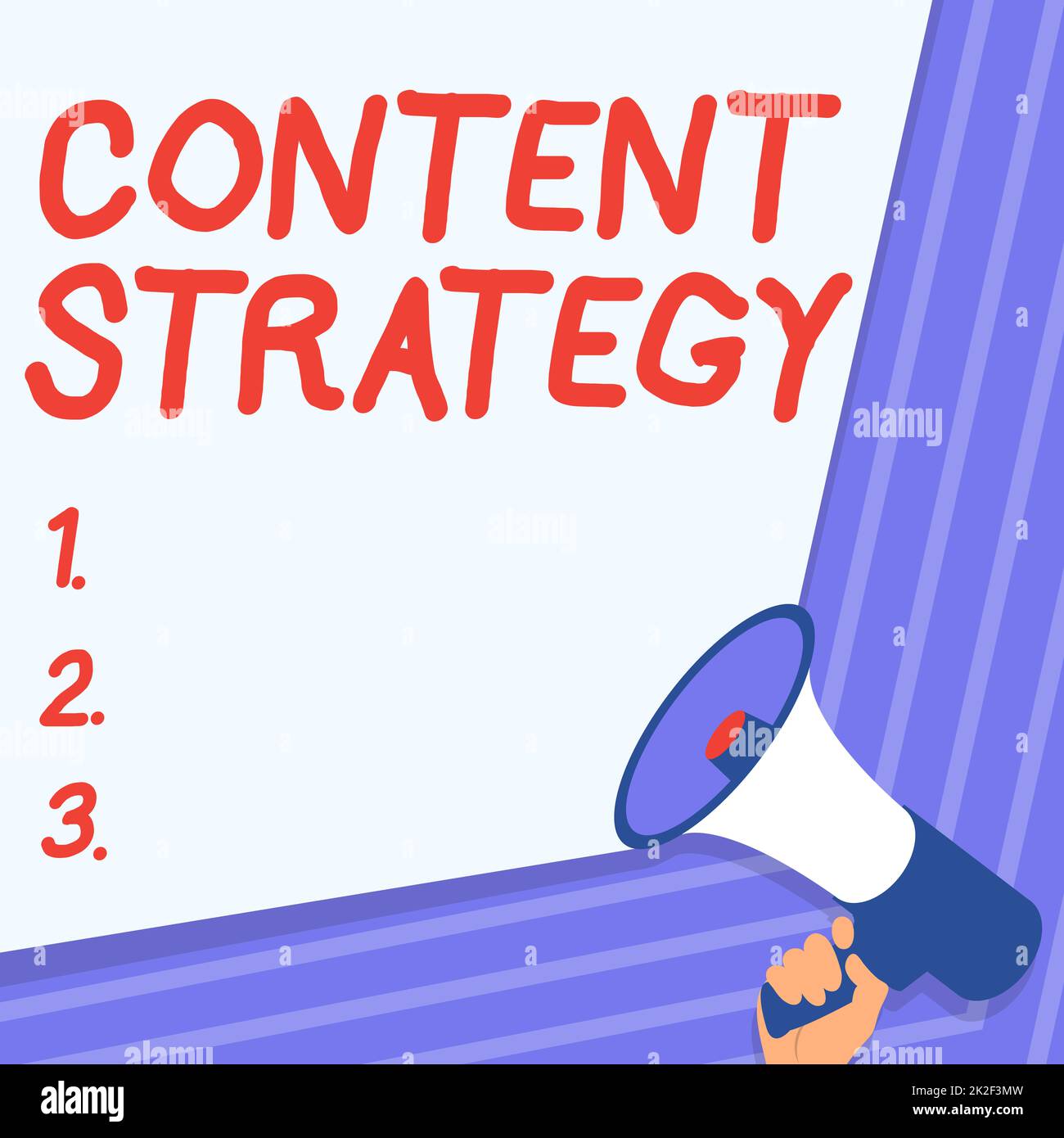 Text caption presenting Content Strategy. Business showcase create ...