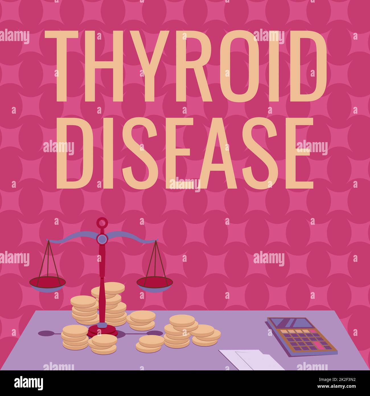 Sign displaying Thyroid Disease. Concept meaning the thyroid gland ...