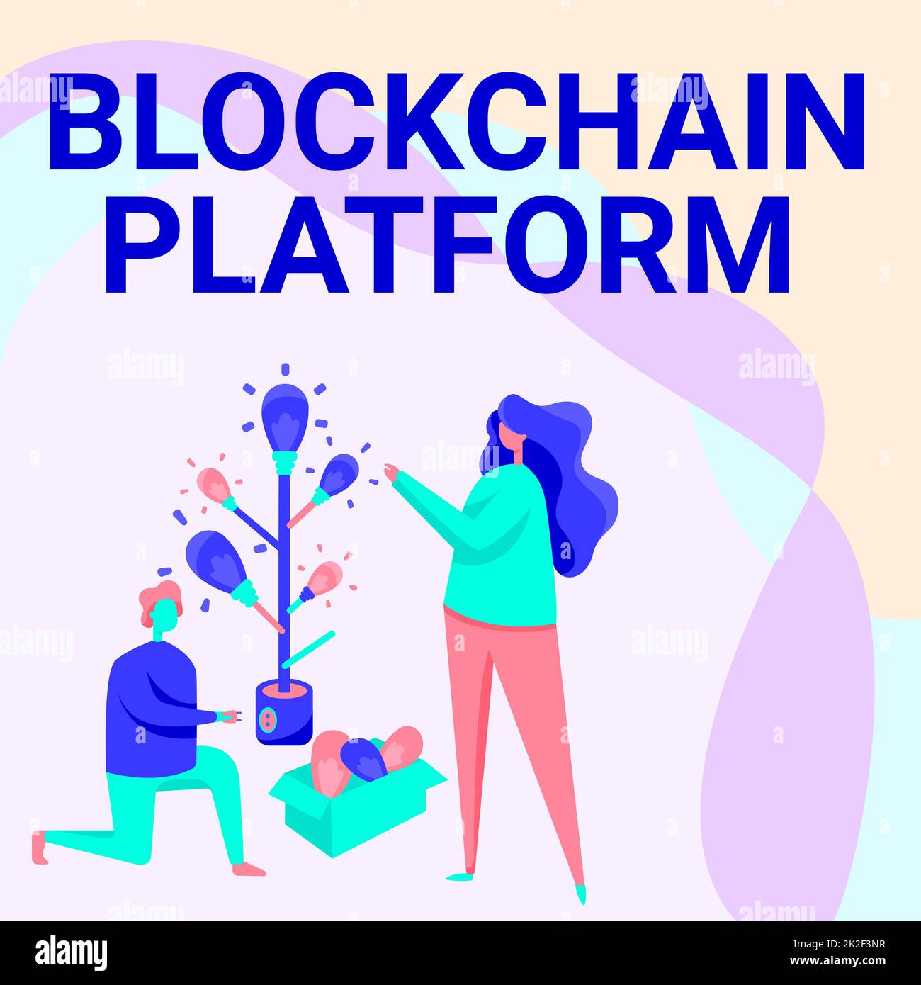 Text sign showing Blockchain Platform. Word for Cryptocurrency digital ...