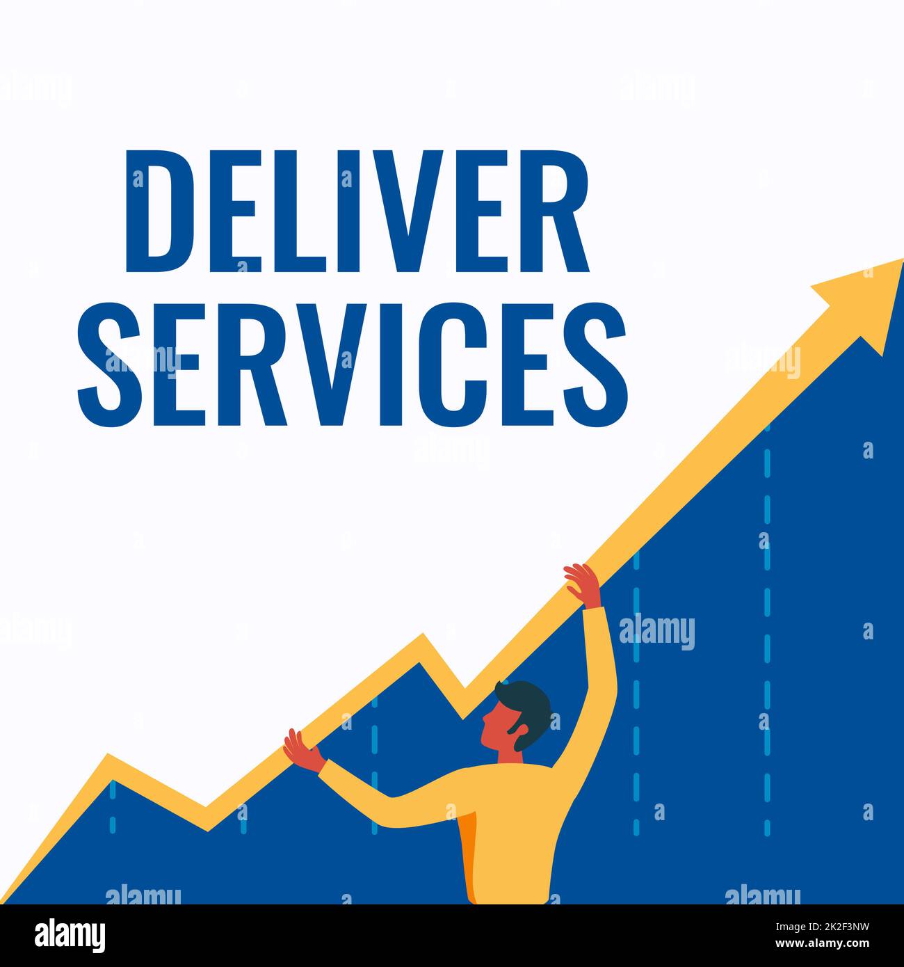 Text caption presenting Deliver Services. Business idea the act of ...