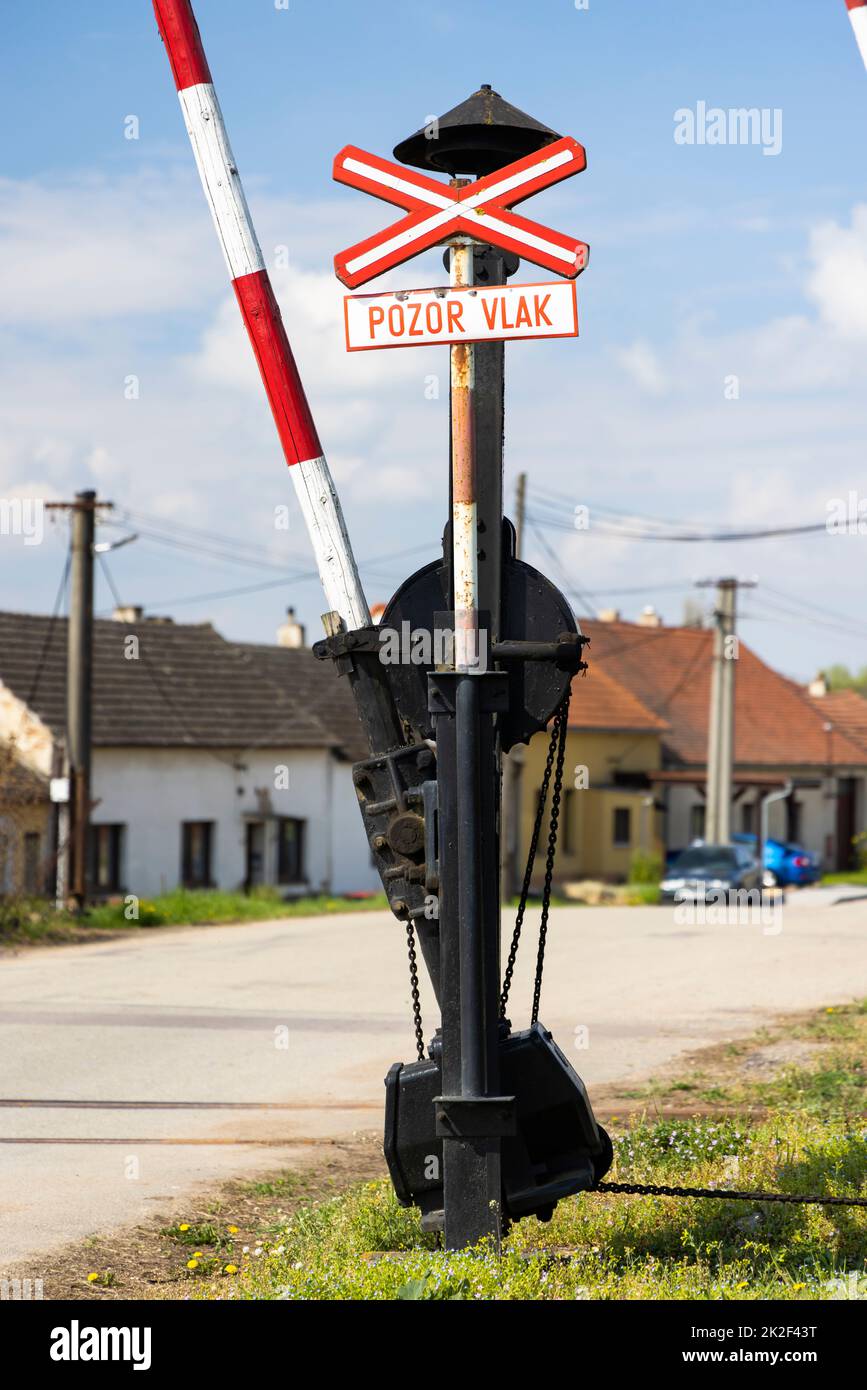 Old railway station in HevlÃ­n, Southern Moravia, Czech Republic Stock ...