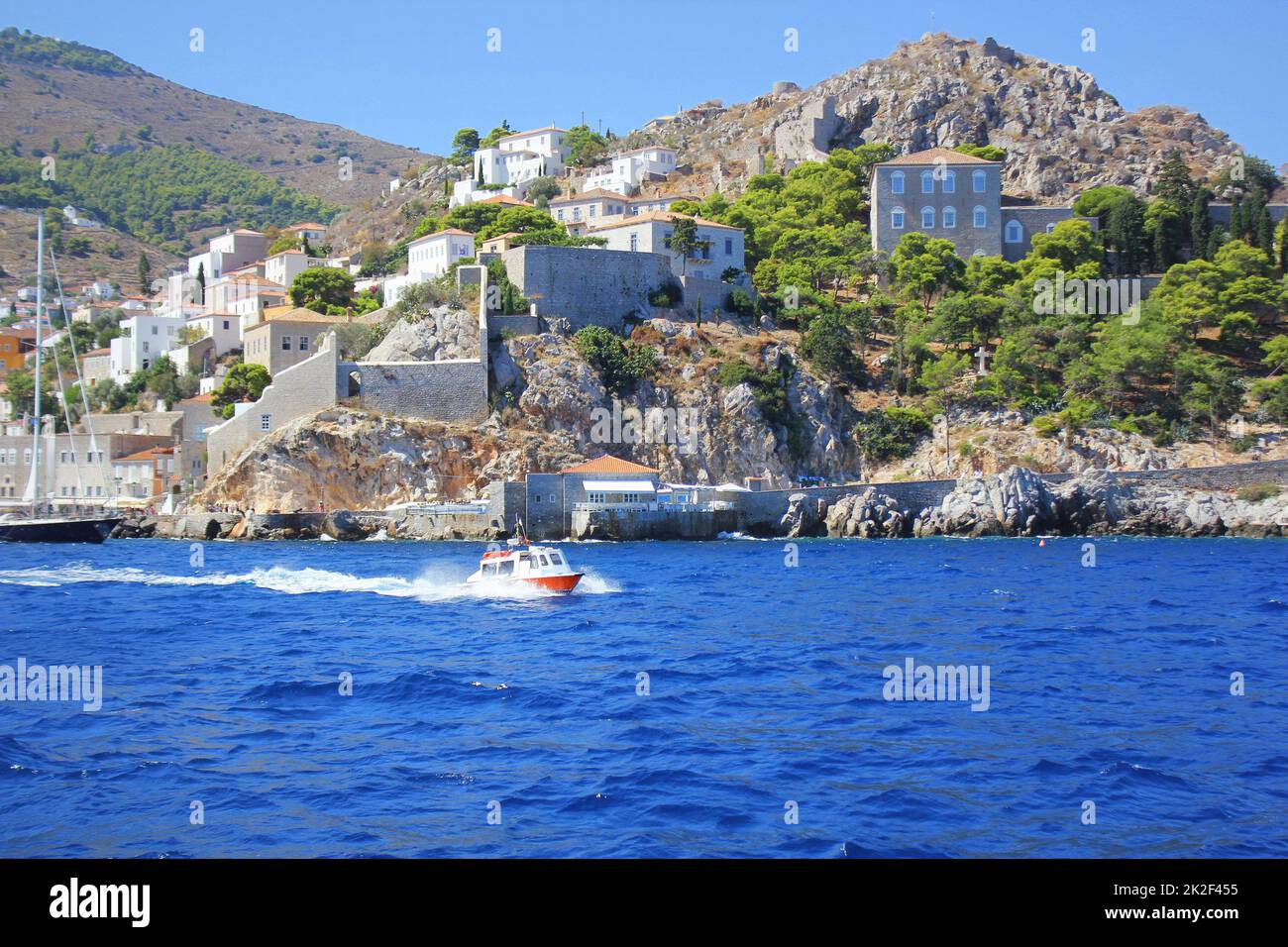 landscape of Hydra island Saronic Gulf Greece Stock Photo - Alamy