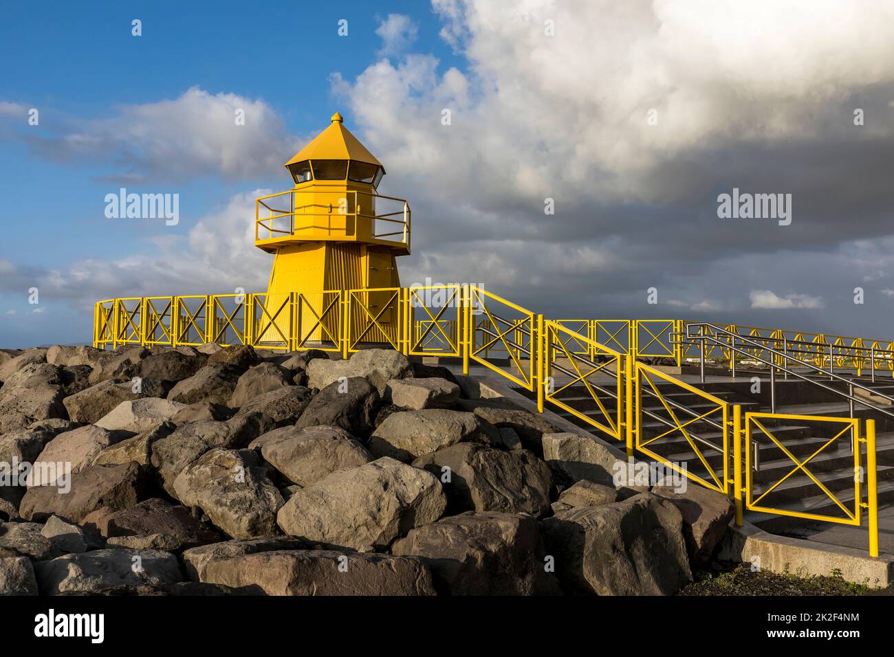 Yellow lighthouse iceland hi-res stock photography and images - Alamy