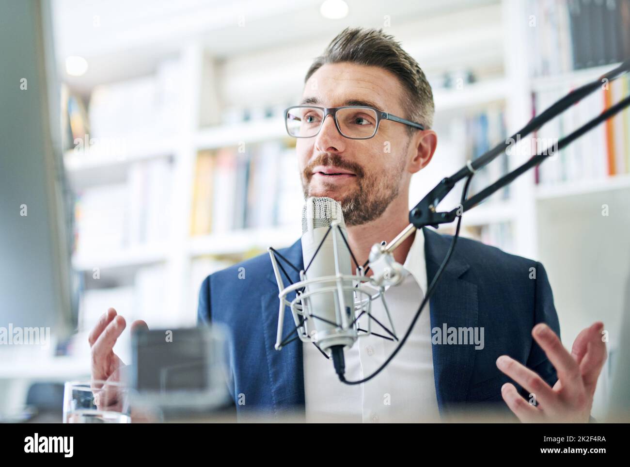 Authentic person microphone talking hi-res stock photography and images ...