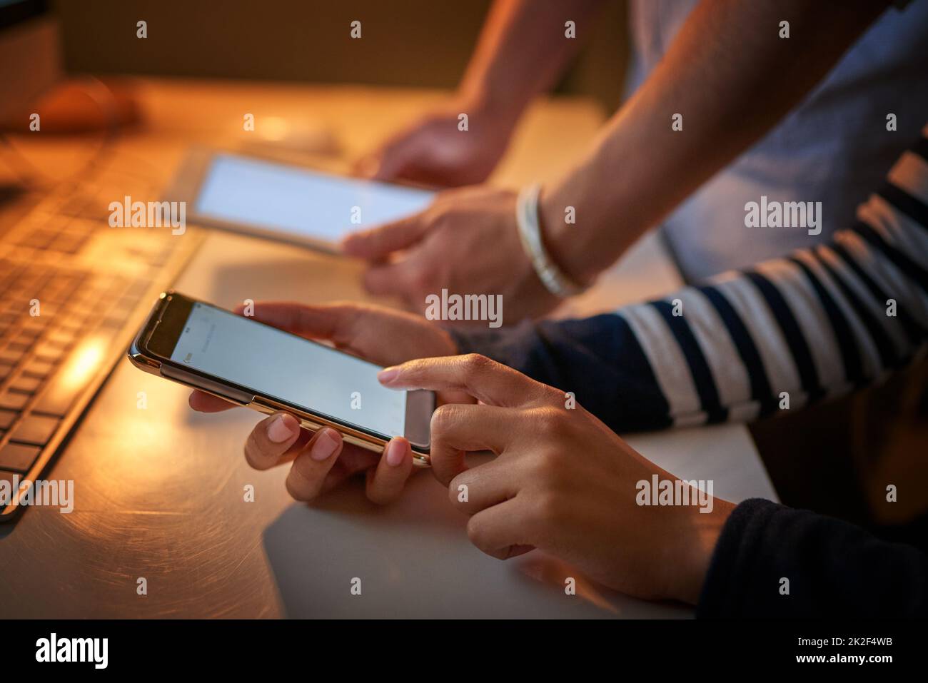 Cracking Codes On Our Touch Screens Shot Of Unrecognizable Computer Programmers Using Different